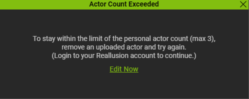Uploading Personal Actors